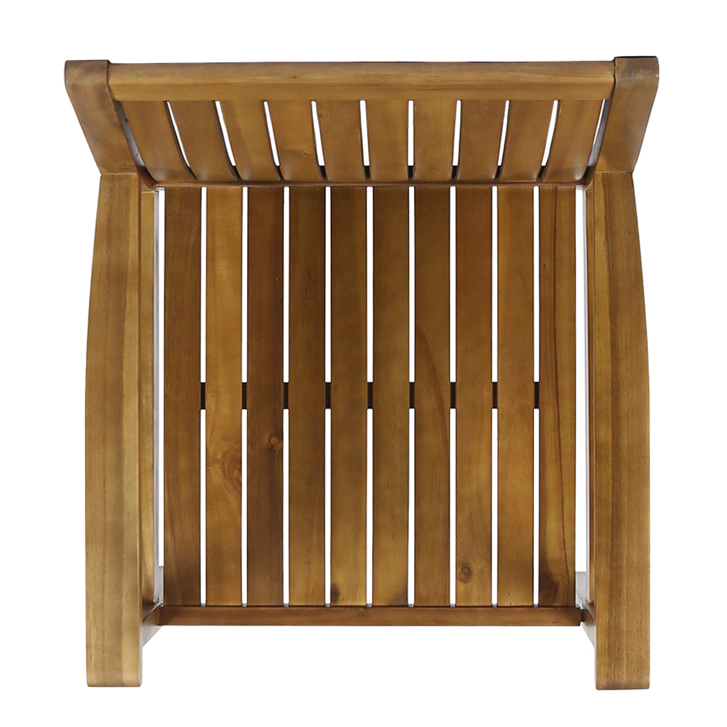 Christopher Knight Home Teague Outdoor Acacia Wood Dining Chairs (Set of 2) Carlisle Outdoor Dining Table with Iron Legs