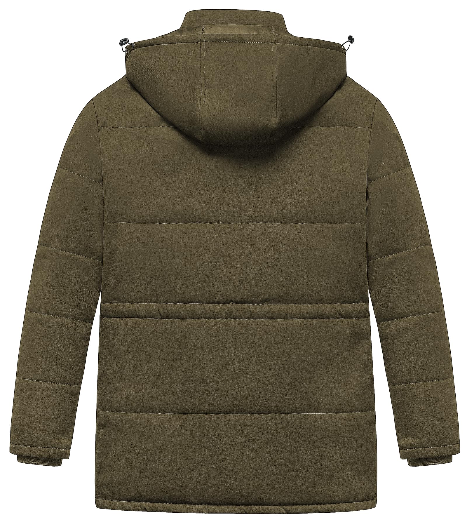 Chrisuno Big and Tall Winter Jackets Men Coats Long Parka Men's Hooded Warm Jacket Brown 6X