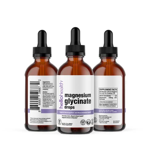 Magnesium Glycinate Liquid Magnesium Supplement Women, Men & Kids – Magnesium Bisglycinate 100 mg for Natural Calm, Stress Relief, Muscle Recovery & Joint Support – Magnesium Liquid Vitamins (30 Days)