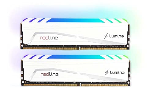 Mushkin Redline RGB White - DDR4 UDIMM - 64GB (2x32GB) 3600MHz CL-16-288-pin1.35V Desktop Ram - Non-ECC - Dual Channel - Lumina Heatsink (MLB4C360GKKP32GX2)