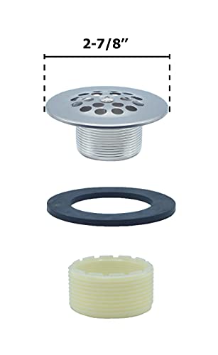 Gold-Hao-the-bathroom Beehive Grid Bathtub Drain with 1-1/4 Inch Fine Thread and 1-1/2 Inch Course Thread Bushing (Chrome)