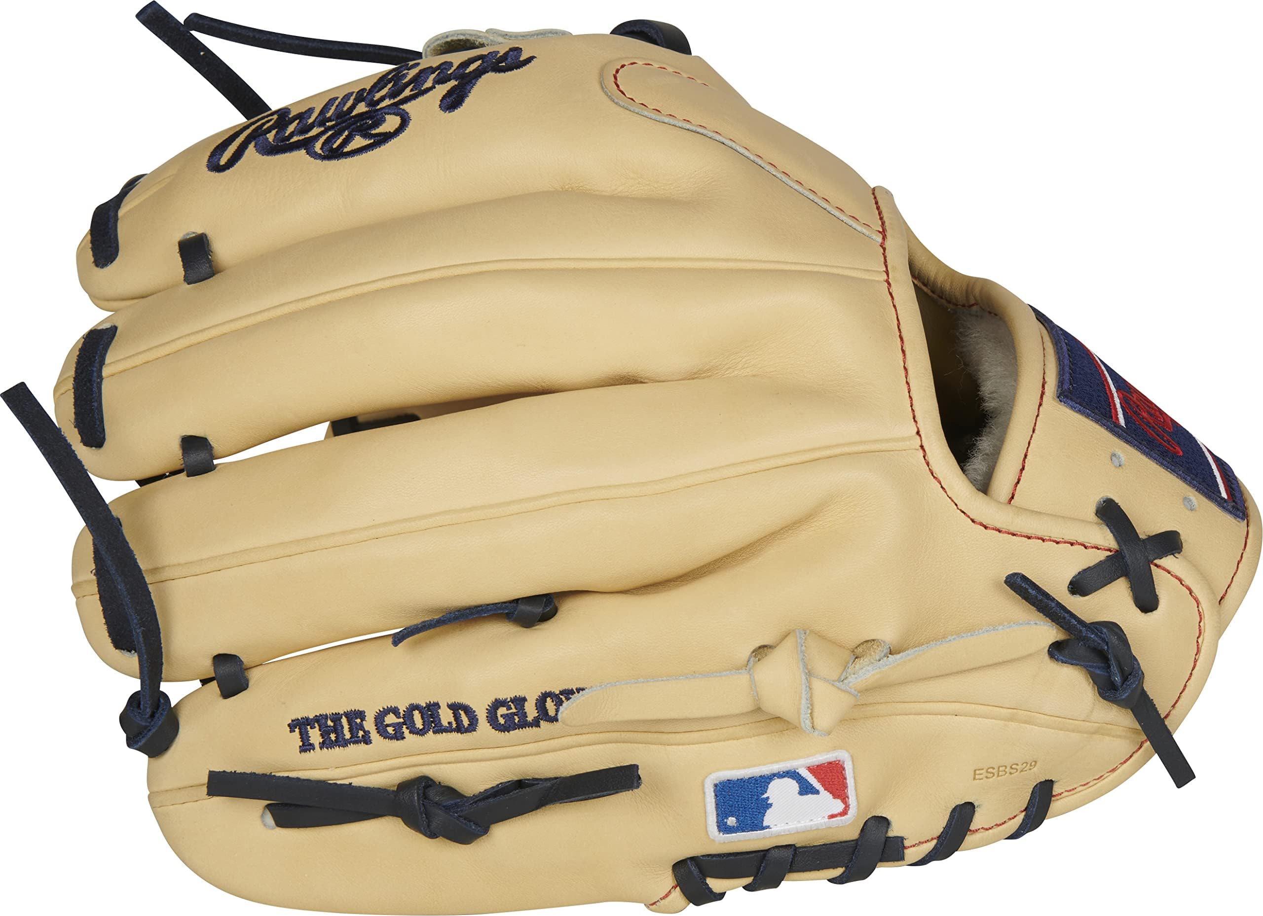 Rawlings | PRO PREFERRED Baseball Glove | 11.5" | Pro I Web | Right Hand Throw | Camel/Navy/Red