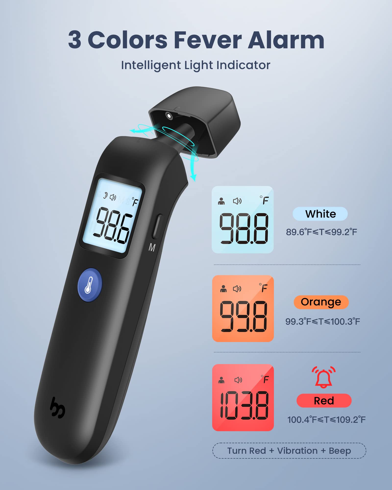 Digital Ear and Forehead Thermometer, No Touch Thermometer for Adults, Kids, Toddlers, Infrared Temporal Thermometer, 1 Second Reading, FSA HSA Eligible