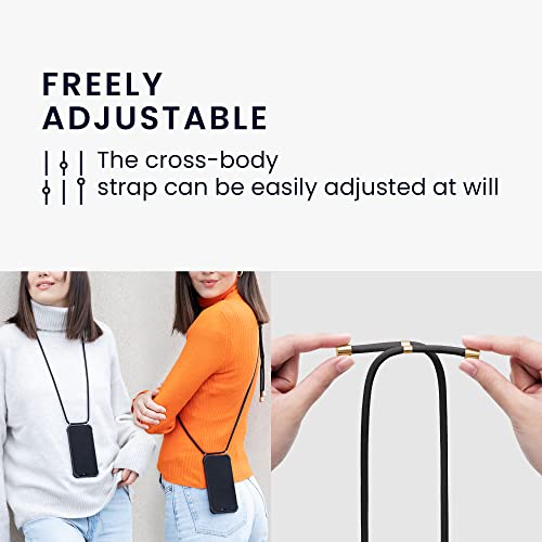 kwmobile Crossbody Case Compatible with OnePlus Nord N200 5G Case - TPU Silicone Cover with Strap - Black