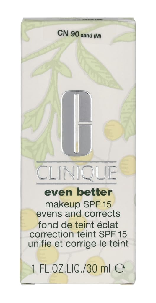 Clinique Even Better Makeup Foundation SPF 15 Evens and Corrects CN 90 Sand, 1 Ounce/30 ml