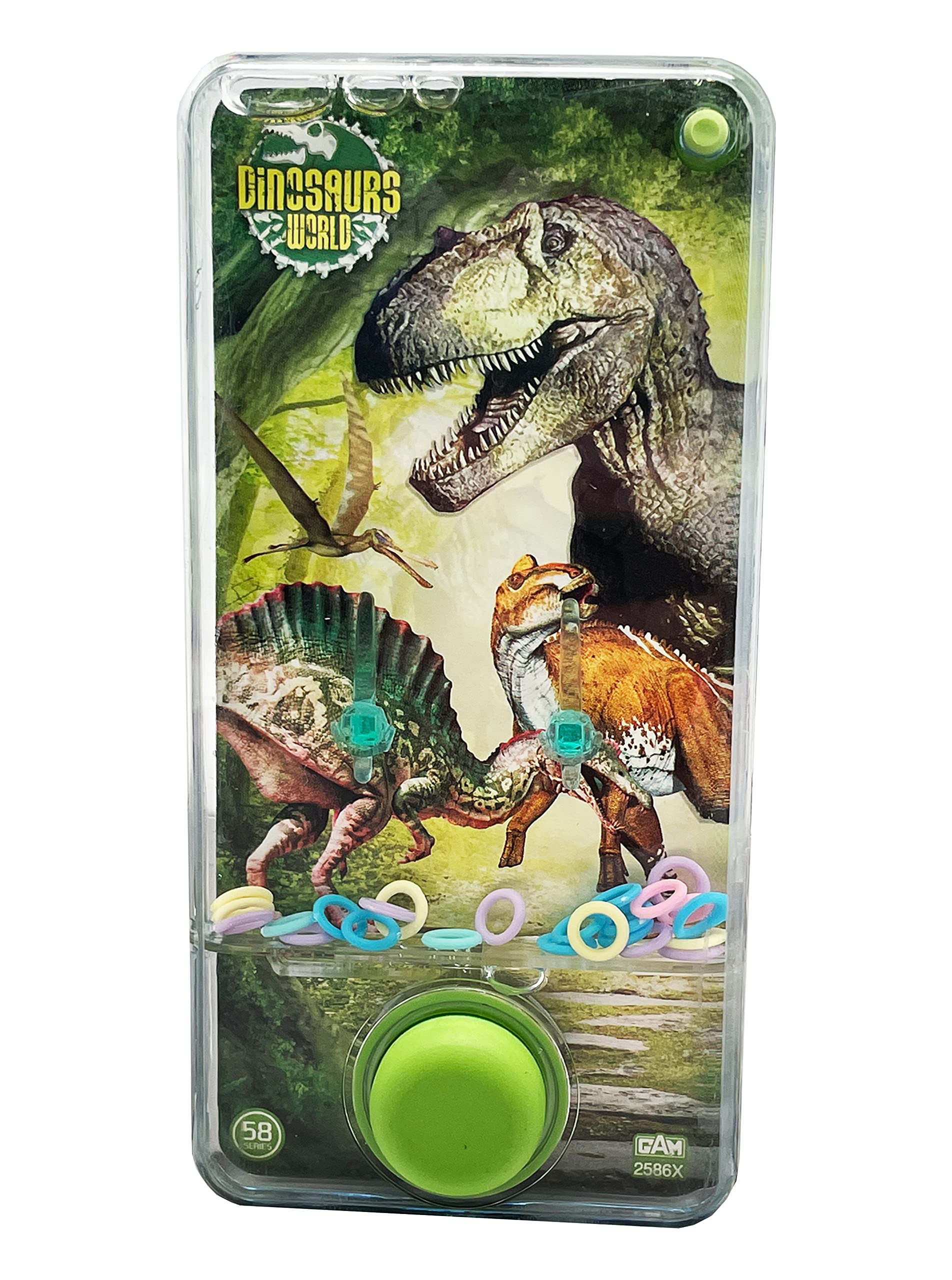 Water Games Handheld Water Ring Toy for Kids - 3 Pack of Dinosaur Water Ring Toss Toy, DinoHoop