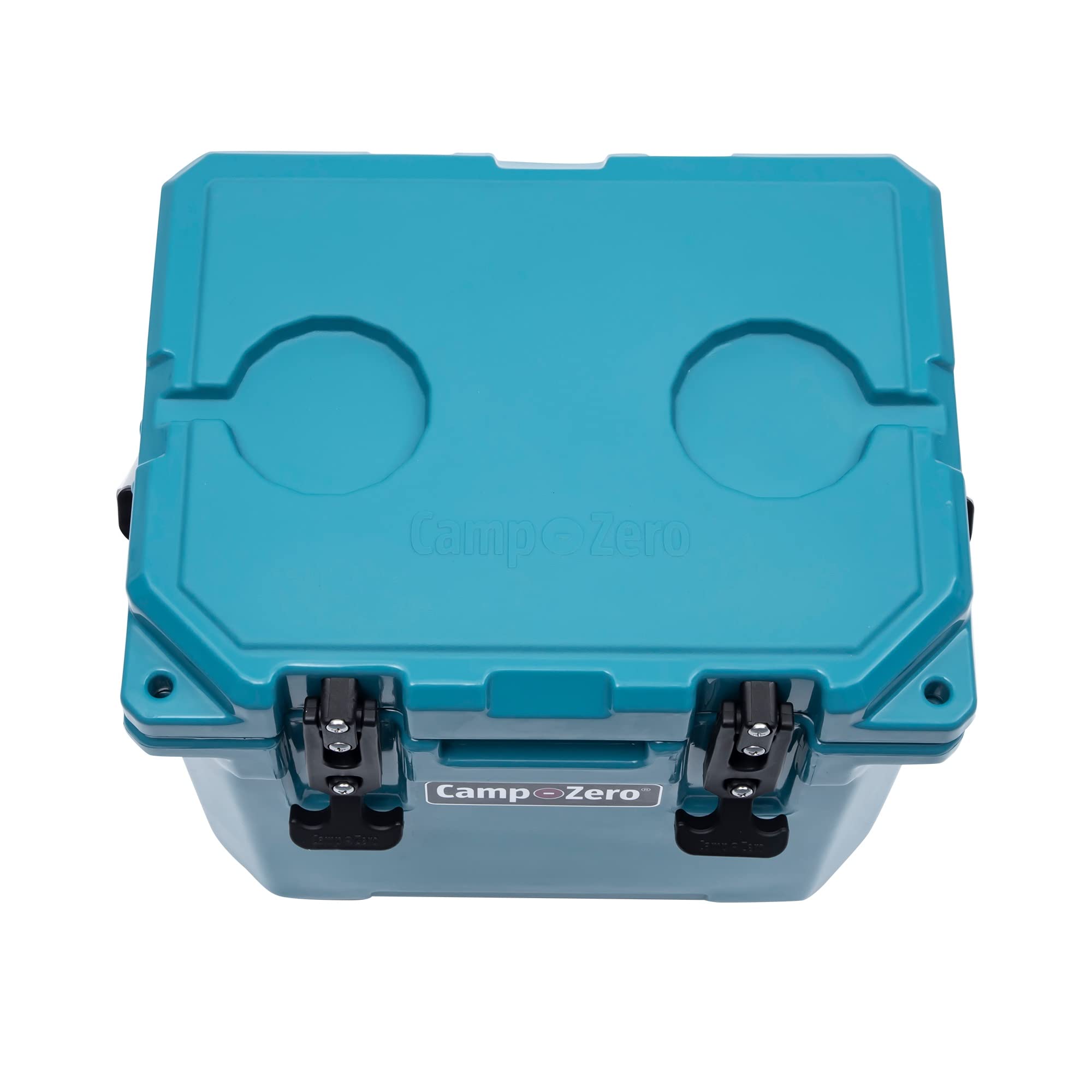 CAMP-ZERO 10L-10.6 Quart Portable Hard Cooler Ice Chest, Perfect for Drinks, Lunch, Beach, Picnics, Boating, Camping and Travel with 2 Molded-in Cup Holders and Folding Aluminum Handle