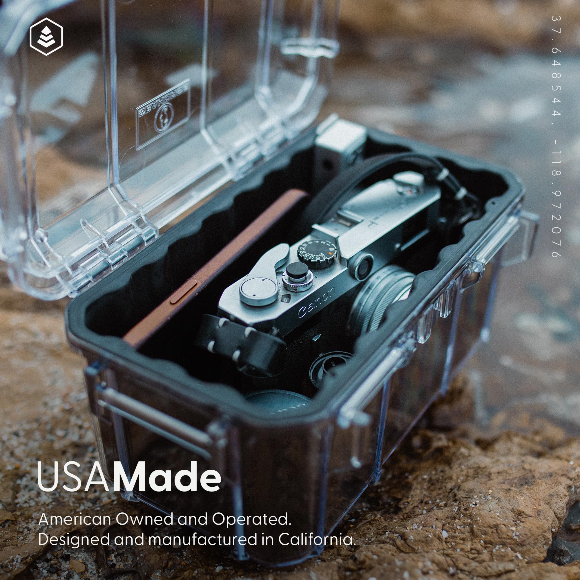 Evergreen 58 Waterproof Dry Box Protective Case - Travel Safe/Mil Spec/USA Made - for Cameras, Lenses, Phones, Pistols, First Aid, Boating, Water Sports, Tacklebox, Ammo Can, Deck Boxes (Orange)