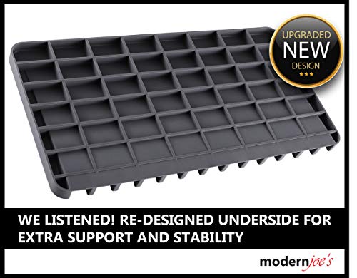 Self-Draining 2 in 1 Silicone Drying Mat and Trivet by Modern Joe's. Premium Space Saving Dish and Glassware Silicone Mat. Made from Food-grade, Dish Washer Safe and Heat Resistant (Gray)