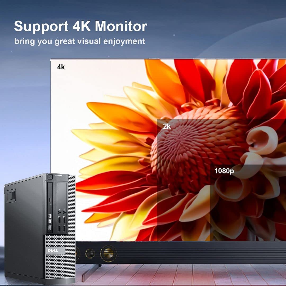 Dell OptiPlex 9010 Refurbished Desktop Computers i7,16GB Ram 1TB SSD,AC7260 Built-in WiFi Ready,HDMI Dual Monitor Support,Windows 10 Pro,TJJ Large Mouse Pad+Altec Wireless Keyboard Mouse (Renewed)