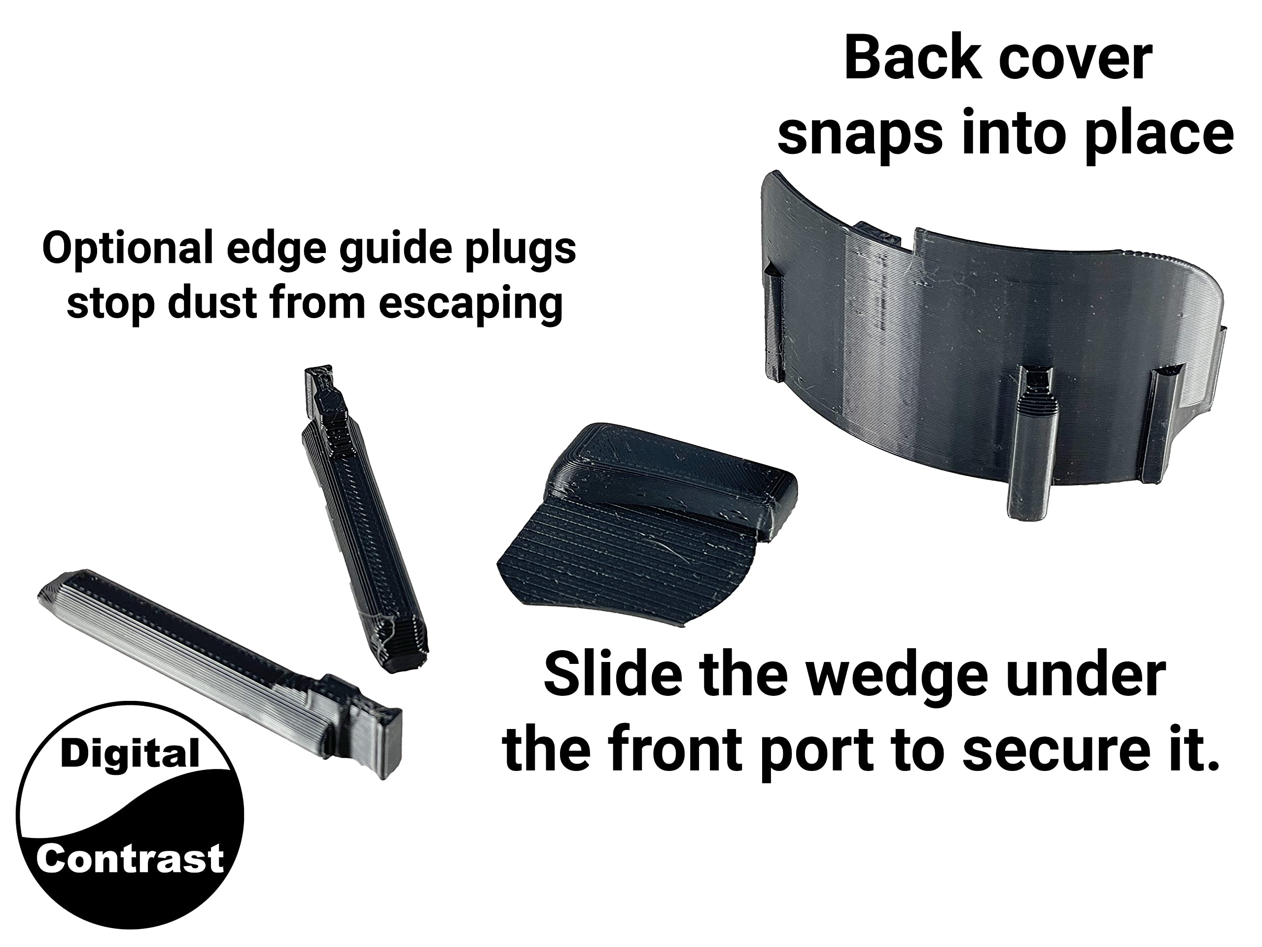 DigitalContrast Dust Port, fits Bosch 1617EVS Fixed Base RA1161 Router, to 2.25" wet/dry hose