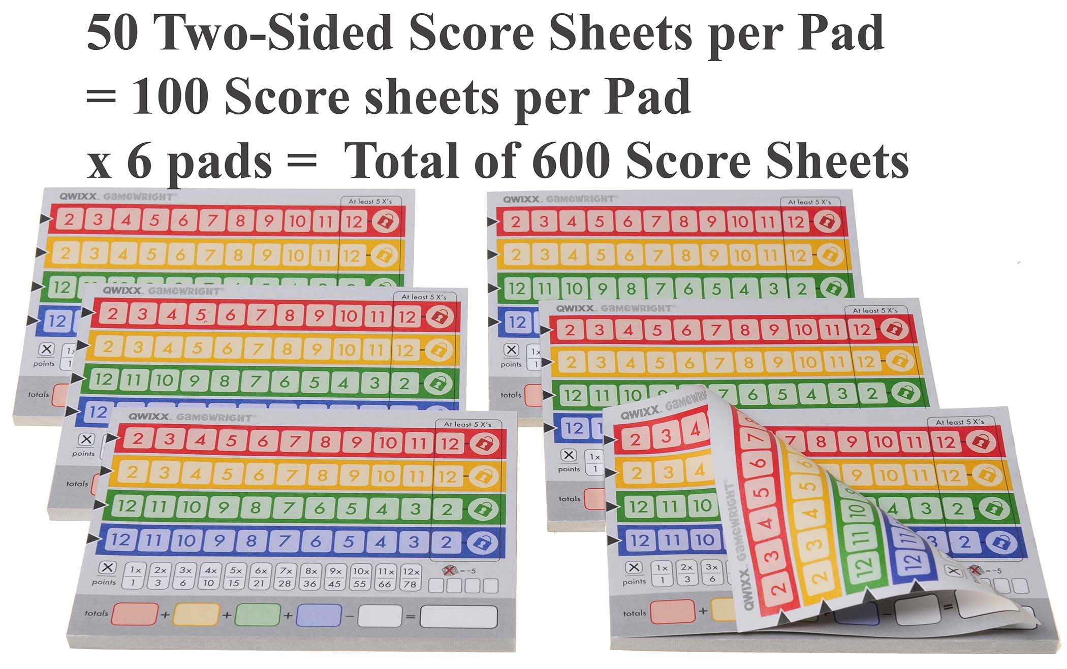 Qwixx, Replacement Score Cards Action Game 3 Pack