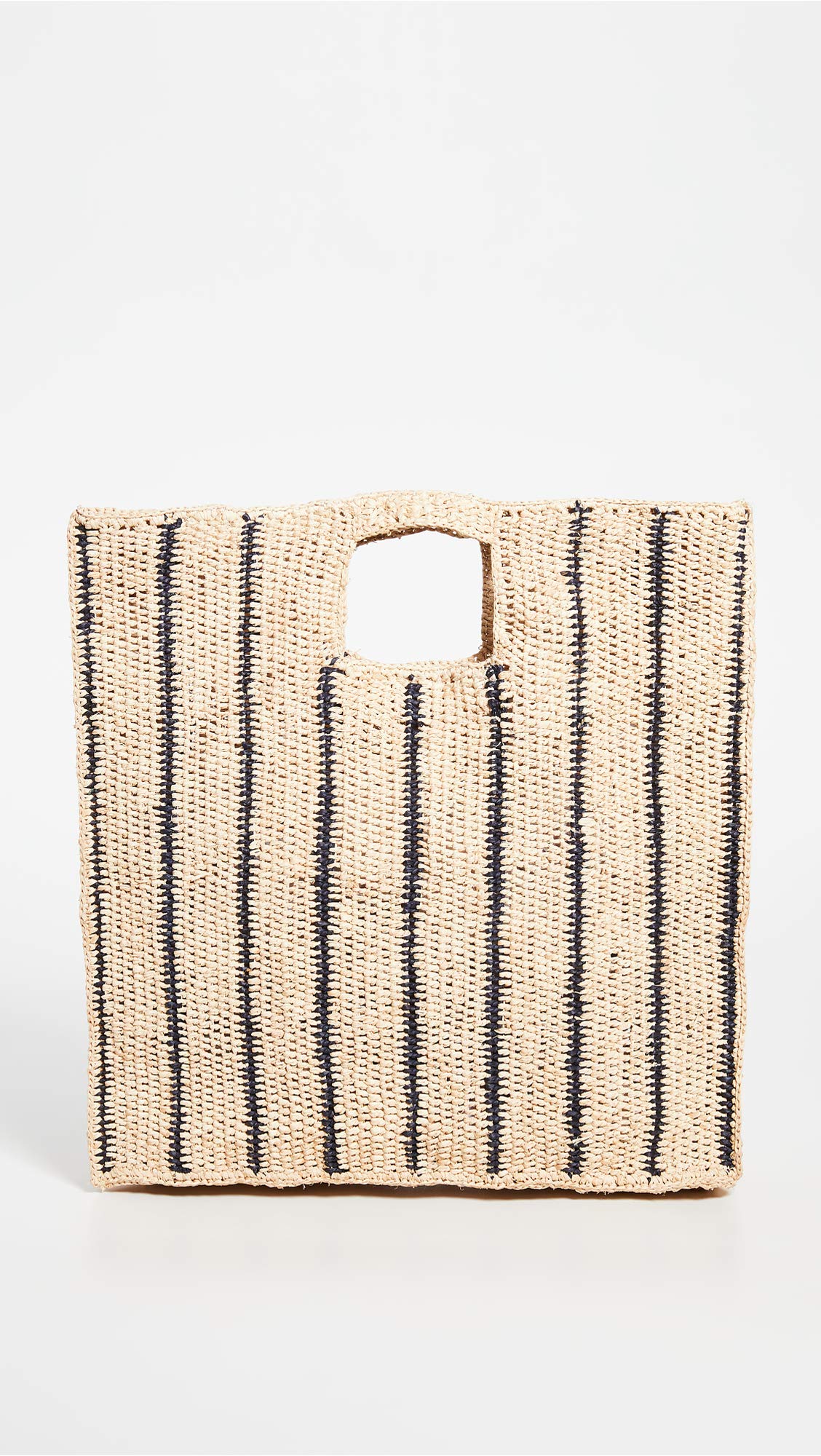 MAR Y SOL Women's Veneto Bag, Natural/Navy, Stripe, Off White, One Size