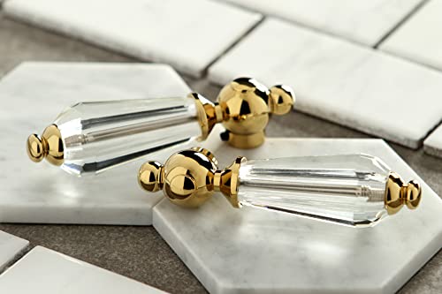 Kingston Brass KB1792WLLBS 8" to 16" Widespread Kitchen Faucet with Brass Sprayer, 8-1/4" in Spout Reach, Polished Brass