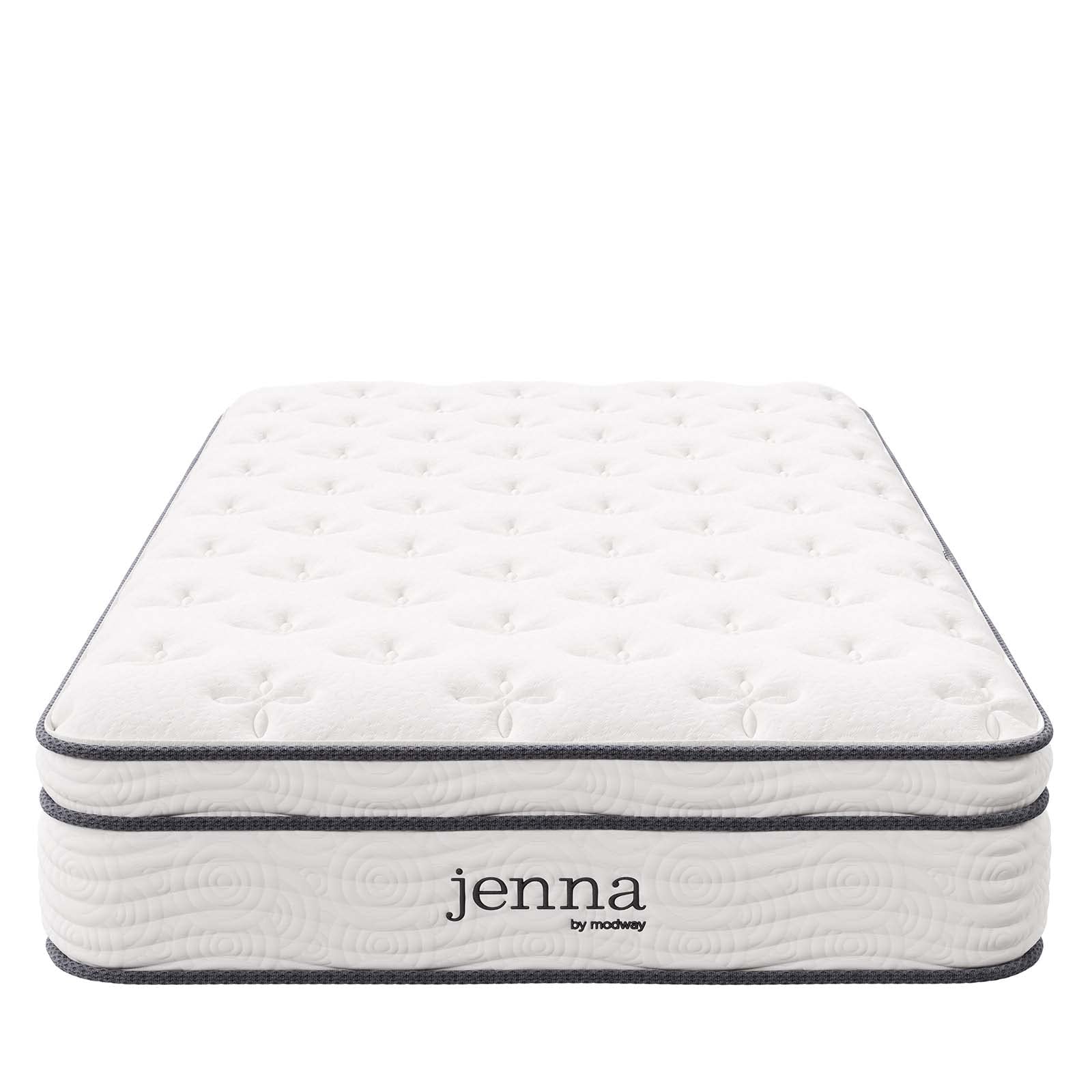 Modway Jenna 10” Innerspring and Memory Foam Twin XL Mattress With Individually Encased Coils, White