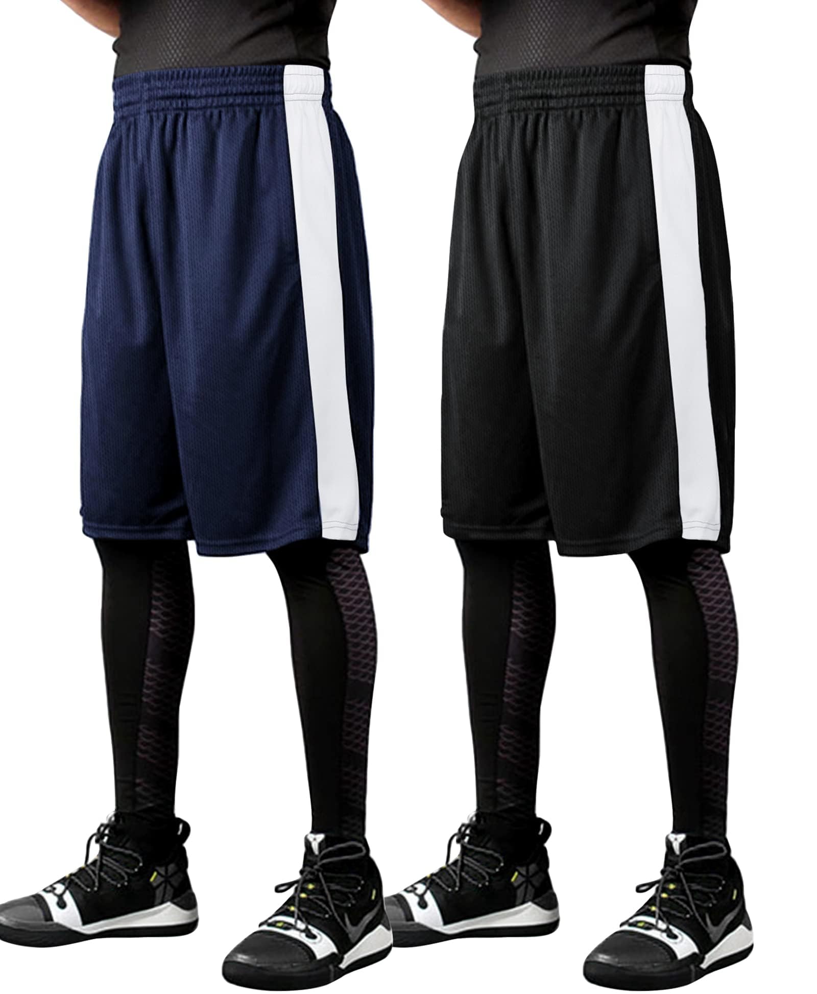 COOFANDY Mesh Basketball Shorts Men Big and Tall Loose Fit 11 Inch Gym Shorts