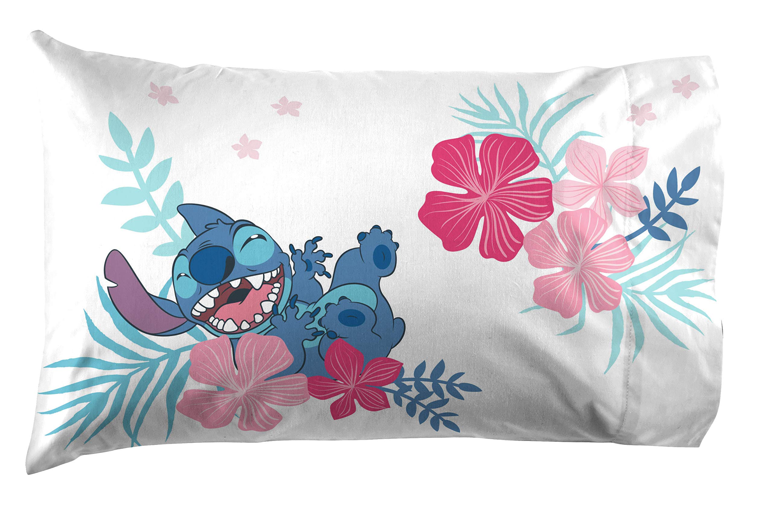 Jay Franco Disney Lilo & Stitch Paradise Dream Queen Sheet Set - 4 Piece Set Super Soft and Cozy Kid’s Bedding - Fade Resistant Microfiber Sheets (Official Disney Product)