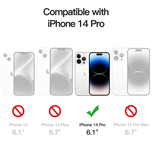 JETech Privacy Full Coverage Screen Protector for iPhone 14 Pro 6.1-Inch with Camera Lens Protector (NOT FOR iPhone 14 Pro Max 6.7-Inch), Anti-Spy Tempered Glass Film, 2-Pack Each