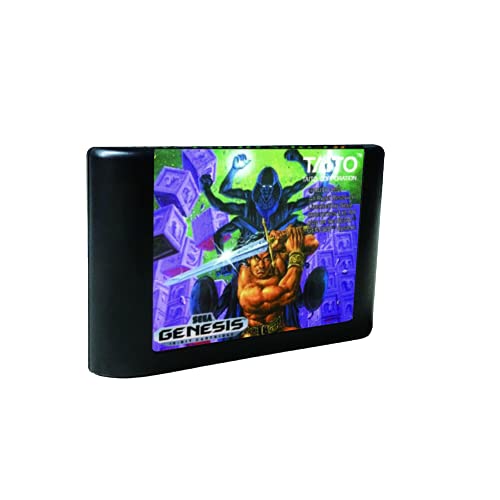 Royal Retro Rastan Saga II - USA Label Flashkit MD Electroless Gold PCB Card for Sega Genesis Megadrive Video Game Console (Region-Free)