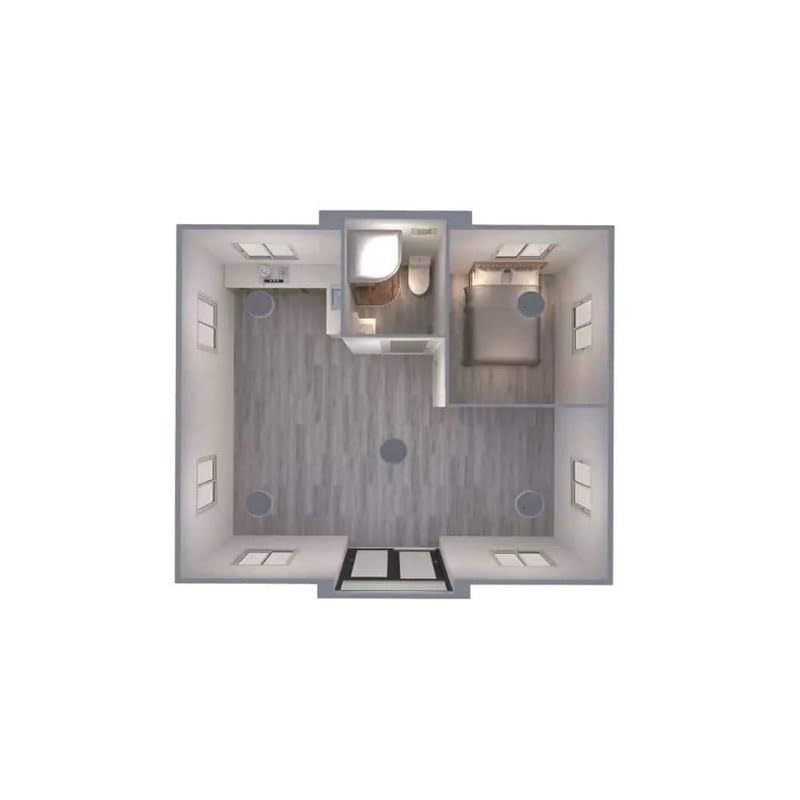Generic House-Ports Expandable and Prefabricated Container House 15FTx20FT Home Kit with Windows and Doors for Living/Office/Garage/Extra Space/Hotels, Brown on Black