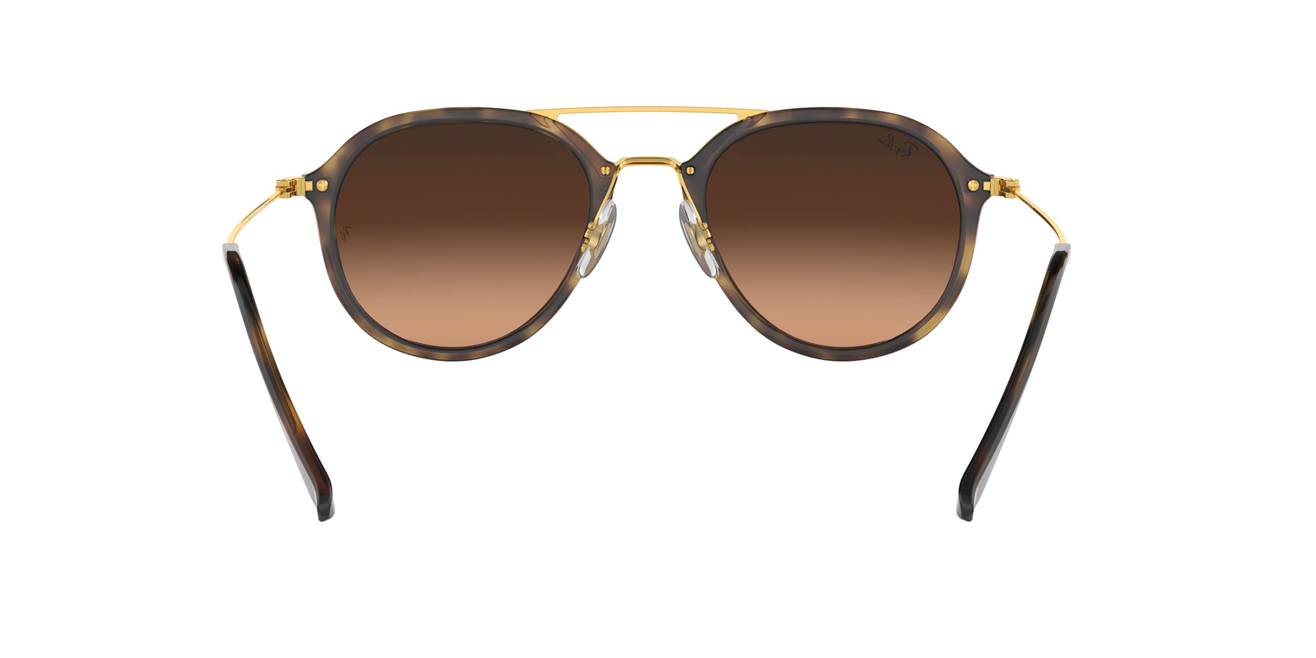Ray-Ban RB4253 Square Sunglasses, Light Havana/Pink Gradient Brown, 53 mm