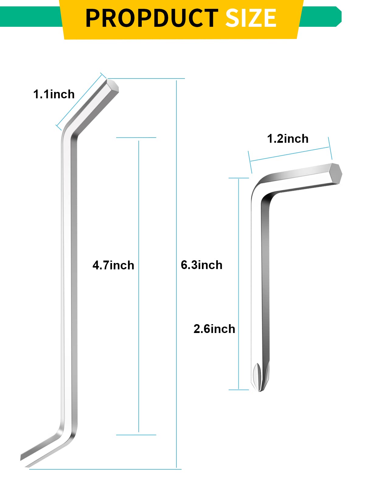 Garbage Disposal Wrench, 2PCS Garbage Disposal Allen Wrench Tool, for Unjam Kitchen Sink Food Garbage Disposal Clogging, SONGTIY