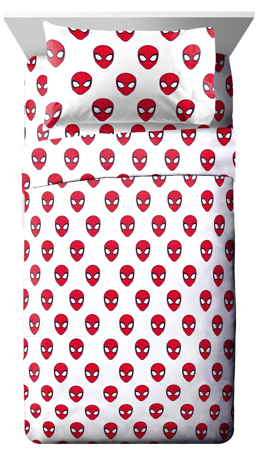 Jay Franco Marvel Spiderman Spidey Daze Twin Sheet Set - 3 Piece Set Super Soft and Cozy Kid’s Bedding - Fade Resistant Microfiber Sheets (Official Marvel Product)
