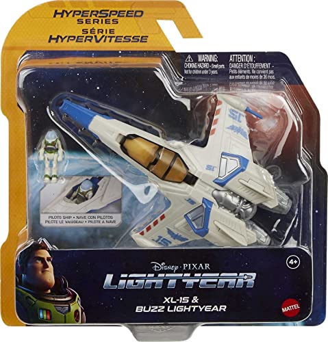 Mattel Lightyear Toys Hyperspeed Series Xl-15 Spaceship (6 In) & Buzz Lightyear Action Figure 1.25 In)