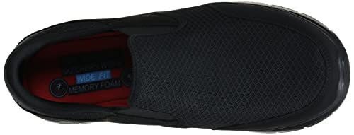 Skechers Men's Black Flex Advantage Slip Resistant Mcallen Slip On - 9.5 D(M) US