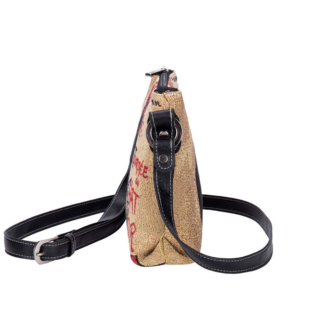 Signare Tapestry Crossbody Bag Shoulder Purse for Women In Theophile Steinlen Le Chat Noir Design (XB02-ART-TS-CHAT)