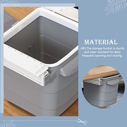 STOBOK Desk Drawer Trash Can Under Desk Trash Bin Wastebasket Under Table Slide Out Invisible Garbage Can Sundries Container for Home Kitchen