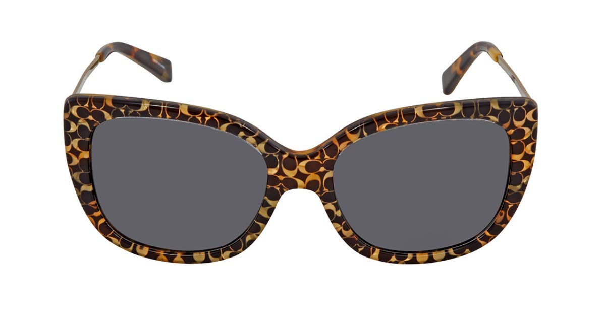 Coach HC8247-551987 Sunglasses Spotty Tortoise Signature C w/GREY 53mm