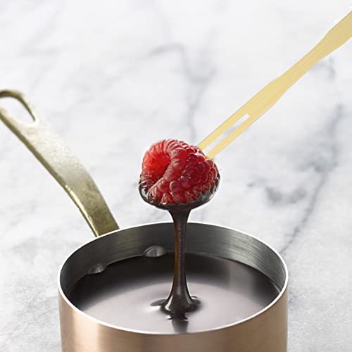 Sihuuu Bamboo Forks,100 PCS Square Mini Fruit Forks, Buffet Appetizer Picks, Small Finger Food Forks, Cocktail Forks for Party Appetizer, Catering Pastry, Dessert Prongs