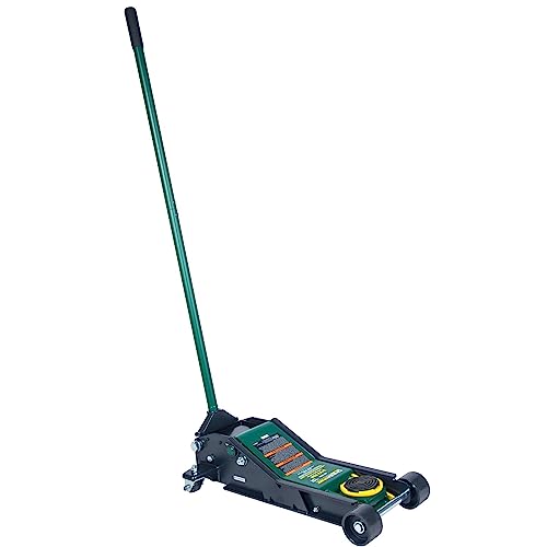 Omega Pro 3.5 Ton Low Profile Floor Jack - Lowering Speed Control with Hydraulic Quick Magic Lift - Heavy Duty Lifting from 3.5" to 21.5" for Auto Car Garage Shop