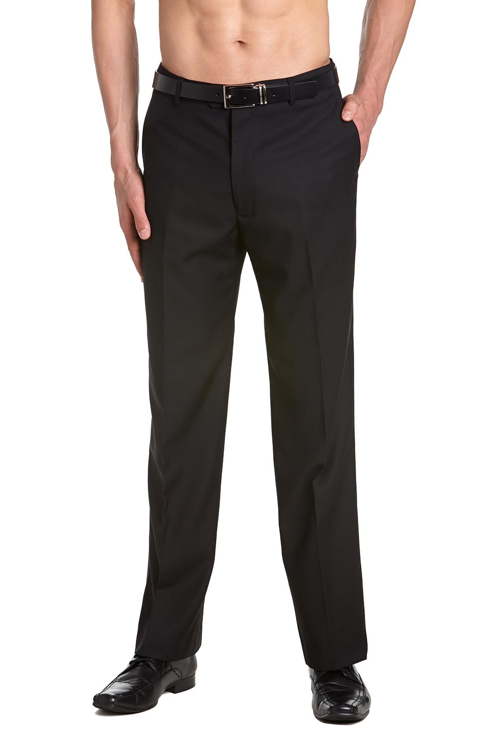 Concitor Men's TUXEDO Pants Flat Front w/GOLD Satin Band Stripe Black Color 36