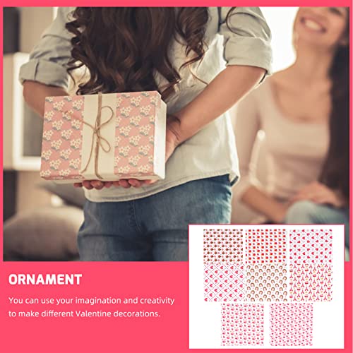 EXCEART Fabric Fabric 8Pcs Valentines Day Fabric Squares Heart Fabric Bundle Squares Valentines Sewing Patchwork for Holiday Anniversary Wedding Party Quilting Quilted