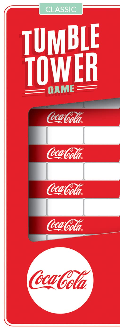 MasterPieces Family Games - Coca-Cola Wood Block Tumble Tower - Officially Licensed