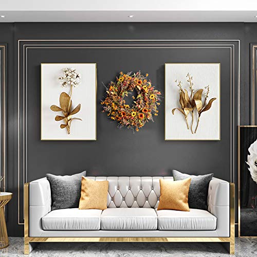 JINGHONG Fall Wreaths for Front Door 24 Inch Artificial Fall Wreath Large Autumn Wreath for Outside Harvest Thanksgiving Decor