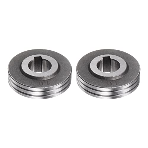 HARFINGTON 2pcs Mig Welder Wire Feed Drive Roller 35x12x11x4mm Keyway Width Roll Parts Replacement U Groove 0.04"