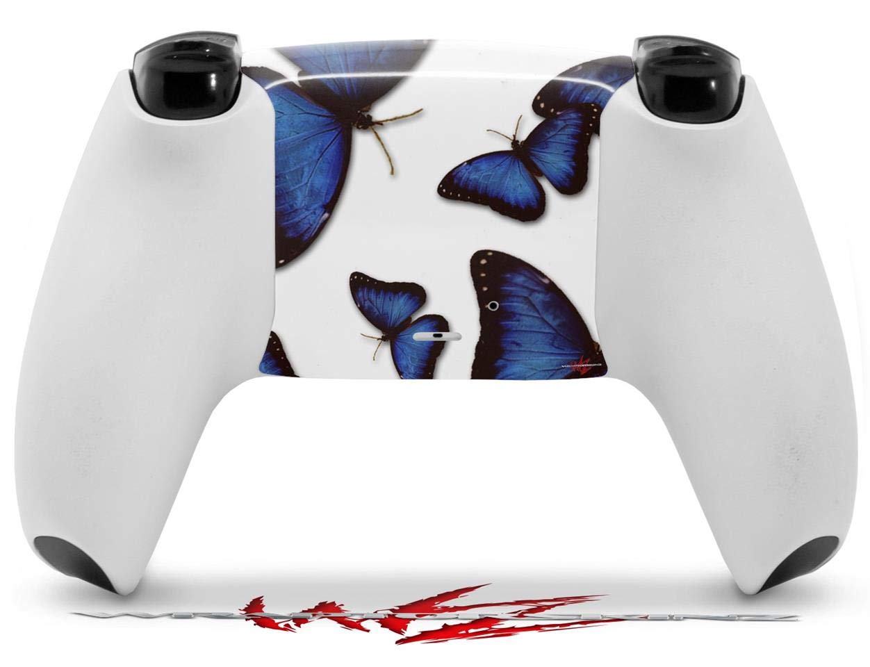 WraptorSkinz Skin Wrap compatible with Sony PS5 DualSense Controller Butterflies Blue (CONTROLLER NOT INCLUDED)
