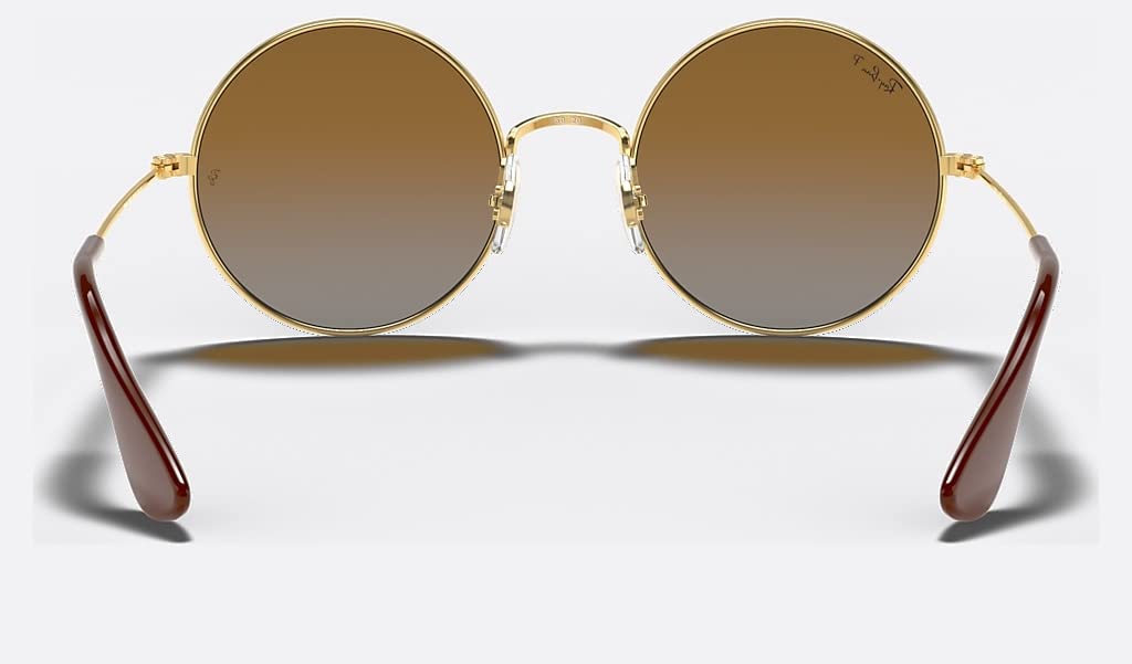 Ray-Ban RB3592 JA-JO 001/I9 55MM Gold/Plastic Lens Blue Gradient Round Sunglasses For Women + BUNDLE with Designer iWear Eyewear Kit