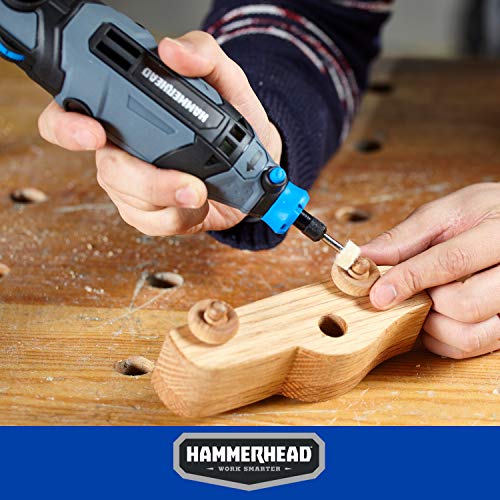 Hammerhead 1.2-Amp Rotary Tool with 62 Accessory Attachments and Carrying Case – HART012