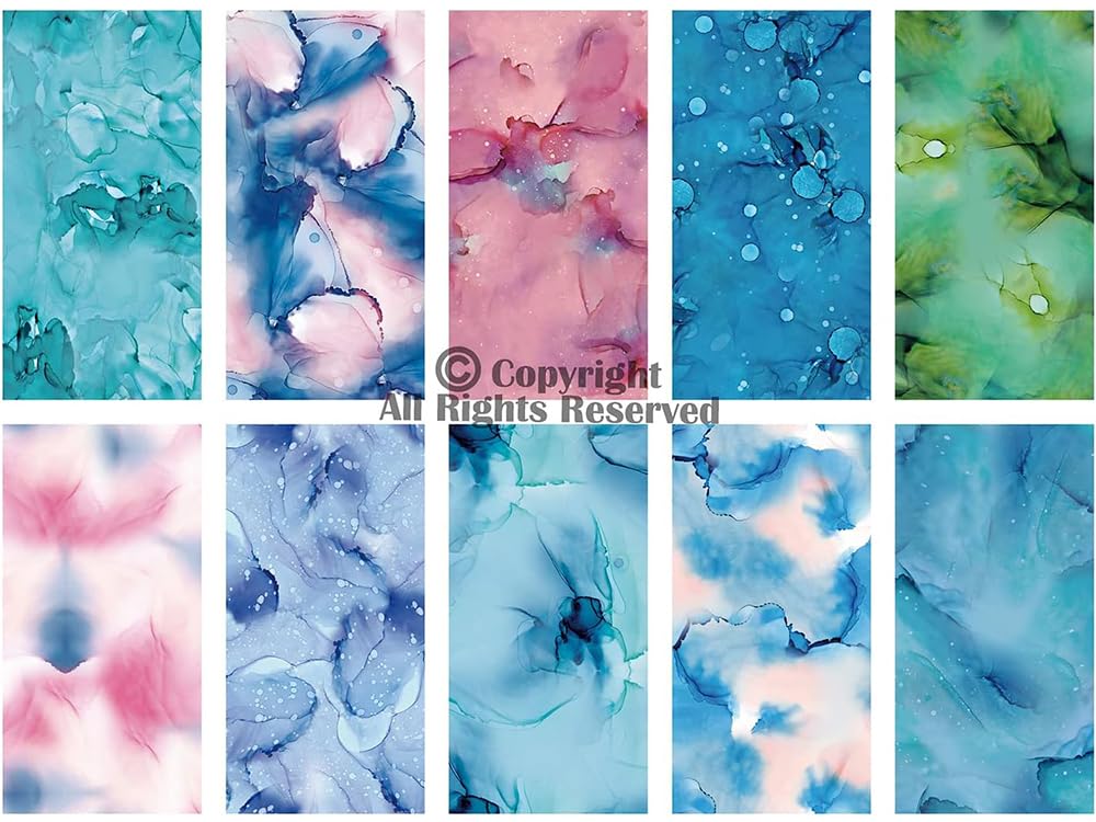 Craftido -25 Options- 100% Cotton Quilting Fabric Bundles 10pcs Fat Quarters 18”x21”-Medium Weight 5.2 oz- for Quilting, Sewing project, Patchwork, DIY Crafts - Rainbow Inks