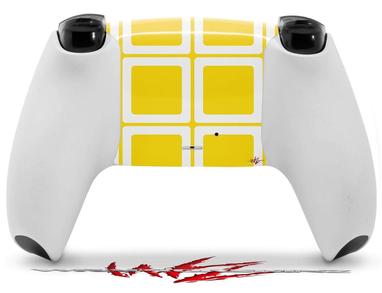 WraptorSkinz Skin Wrap compatible with Sony PS5 DualSense Controller Squared Yellow (CONTROLLER NOT INCLUDED)
