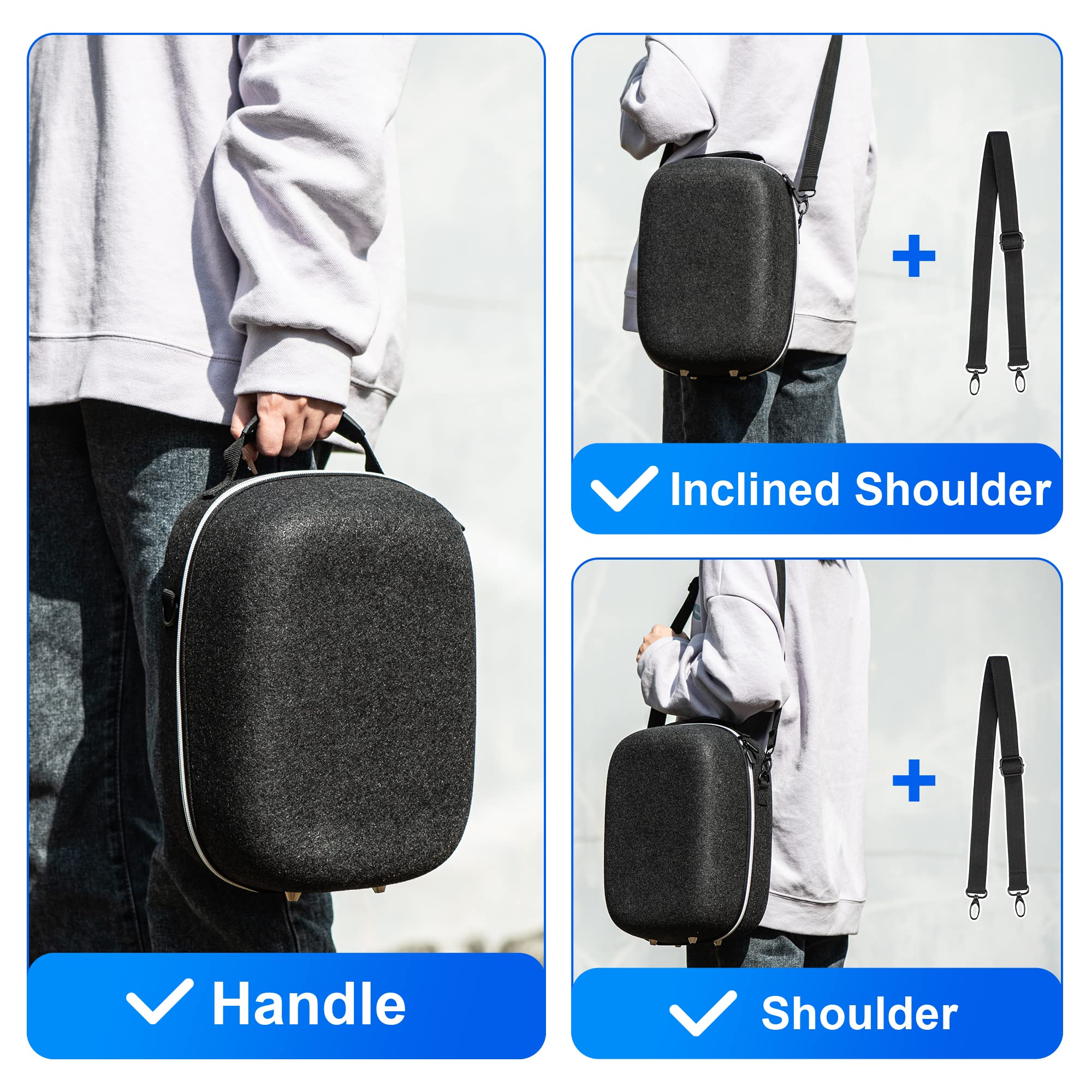 DEVASO Hard Carrying Case for Playstation VR2 Gaming, Headset and Touch Controllers Accessories Case, Portable Travel Storage Bag All-in-One Storage - Excluding vr for PSVR2