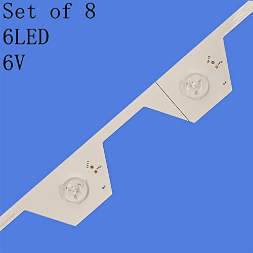 CEVIZ 6v LED Backlight Strip 6 Lamp B50A658U U50S6806S L50E5800A LVU500NDEL SW-4C-LB5006-YH2 TMT_50E5800_8X6_3030C Compatible with TCL