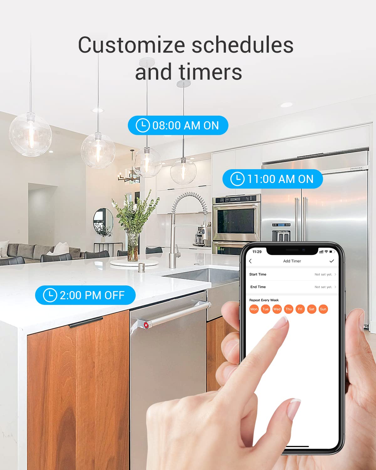 EZVIZ Security Camera Outdoor, 1080P Pan/Tilt/Zoom WiFi Camera, 8× Mixed Zoom IP65 Waterproof| C8PF Smart Plug T30-B