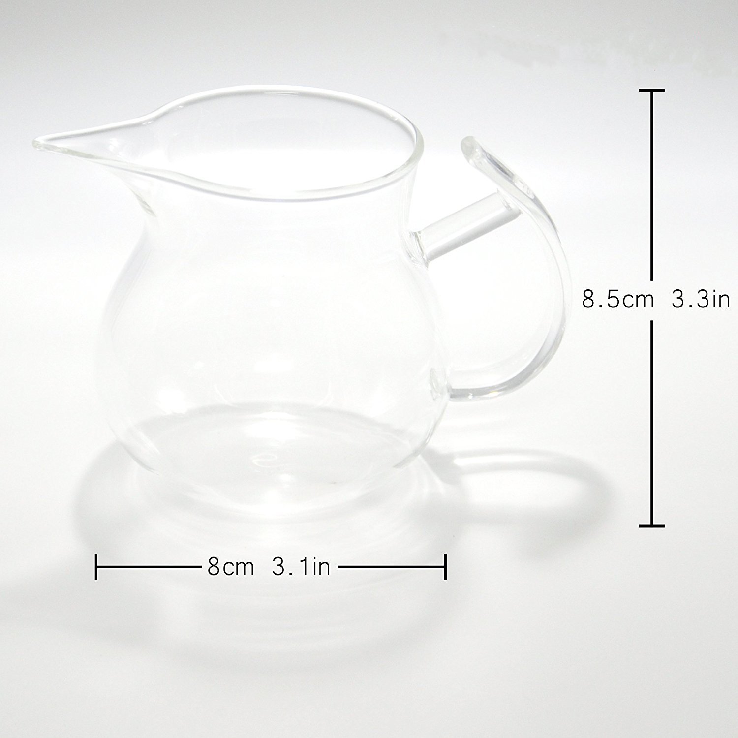 ELITEA Clear Glass Creamer Pitcher Milk Cream Tea Serving Pitcher (250ml, 8.5 oz. fl)
