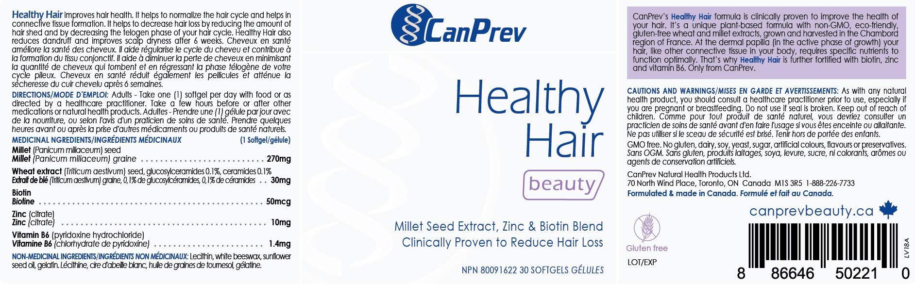 CanPrev Healthy Hair, 30 softgels