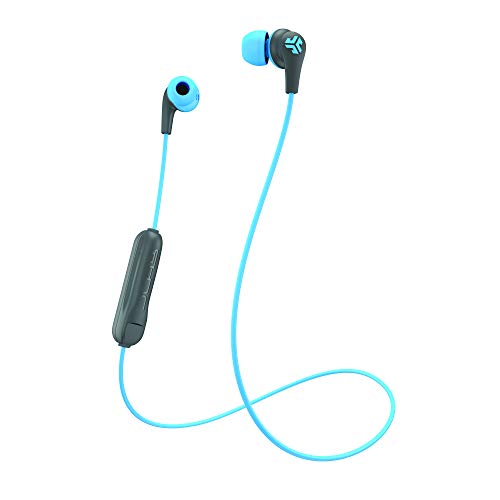 JLab JBuds Pro Bluetooth Wireless Signature Earbuds | Titanium 10mm Drivers | 6-Hour Battery Life | Music Controls | Noise Isolation | Bluetooth 4.1 Extra Gel Tips and Cush Fins | Graphite/Blue